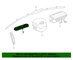 2017-2023 GM Driver Side Lower Instrument Panel Airbag 23420285 ...