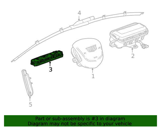 2017-2023 GM Driver Side Lower Instrument Panel Airbag 23420285 ...