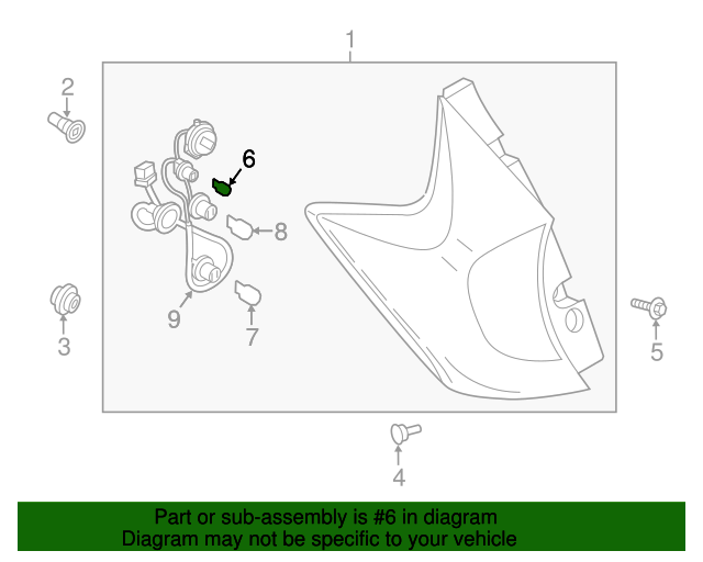 1999-2021 Nissan Tail Lamp Bulb 26261-89947 | Nissan Parts Plus