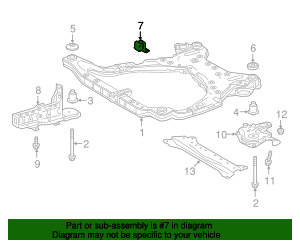 2018-2021 Toyota Suspension Cross-Member Lower Insulator 52275-06150 ...