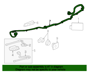 2018-2021 GMC Terrain Rear Object Alarm Sensor Wiring Harness 84428892 ...