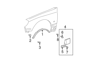 90189-04207 - Wheel Opening Molding Grommet 1997-2017 Lexus | Lexus ...