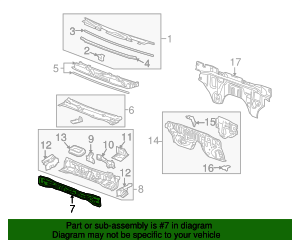 2006-2012 GM Plenum Front Panel 15872114 | GMPartsDirect.com