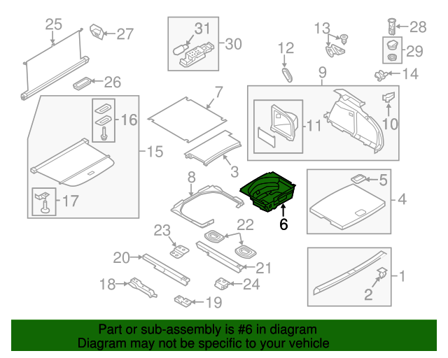 8K9-863-697-D - Compartment Trim 2010-2016 Audi | Audi OEM Parts