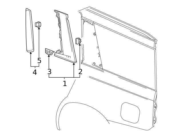 2021-2022 Cadillac Escalade Molding 85002017 | GMPartsDirect.com