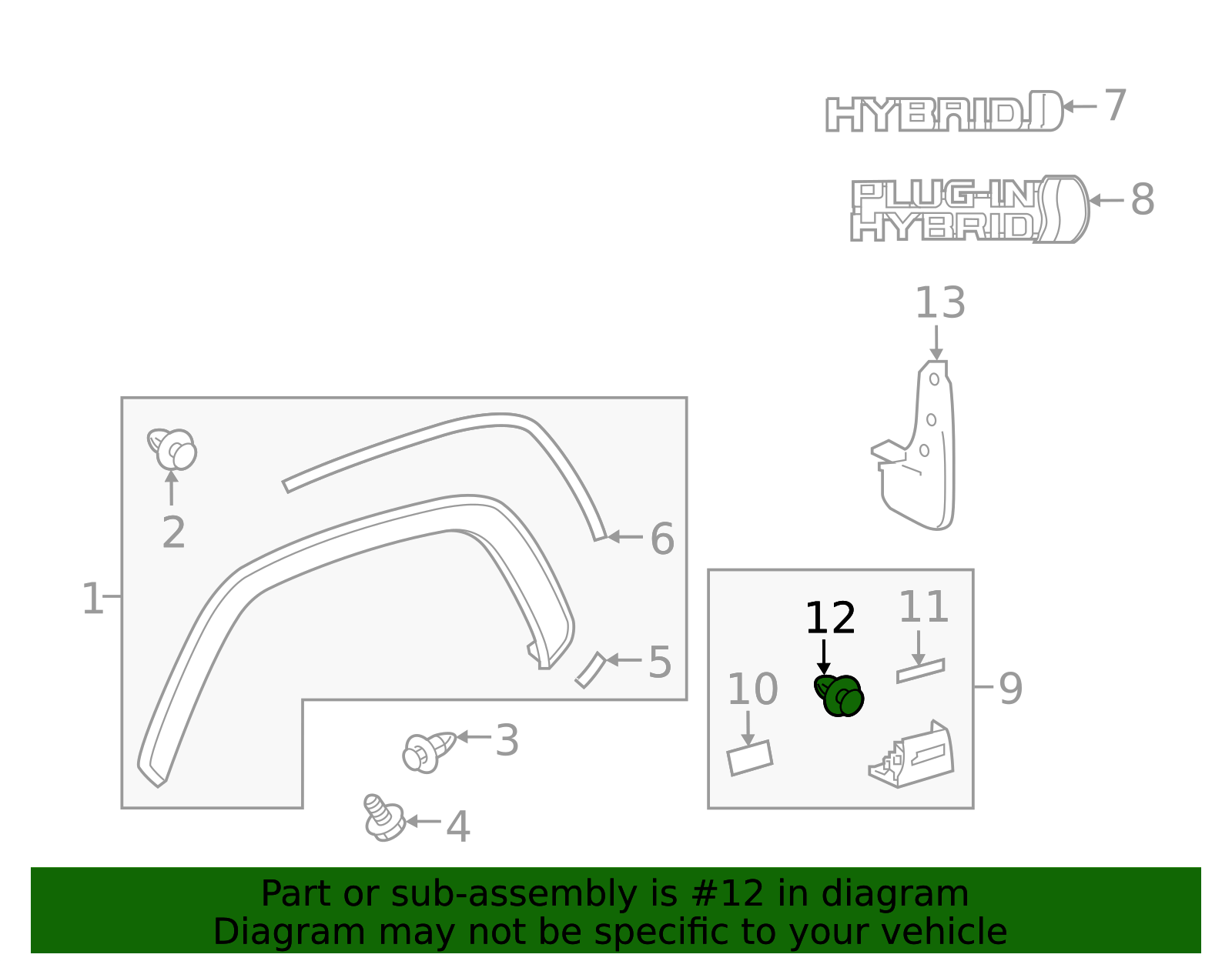 75867-68010 - 2013-2024 Toyota - Rocker Molding Clip | Discount Parts ...