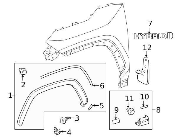 75601-0R090 - Wheel Opening Molding - 2019-2020 Toyota RAV4 | nashuatoyota