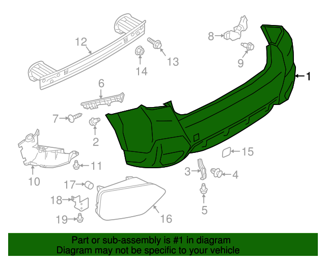 2018-2021 Subaru Crosstrek Bumper Cover 57704FL250 | QuirkParts