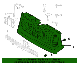 53101-0C031-G0 - Grille Assembly 2021 Toyota Tundra | Longo Toyota Parts