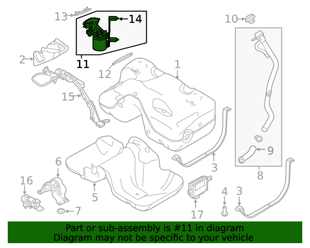 Genuine OEM Fuel Pump Part# LR094502 Fits 2018-2019 Land Rover Range ...
