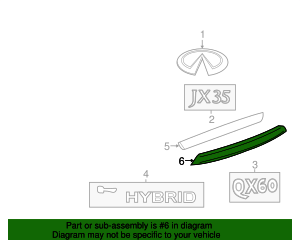 90818-9NG0A - Lower Molding 2013-2015 Infiniti | INFINITI Parts ...