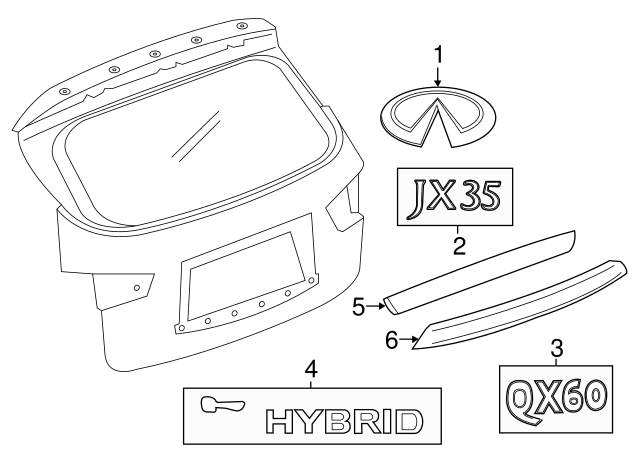 2016-2020 Infiniti QX60 Lower Molding 90818-9NC2B | Infiniti Parts Online