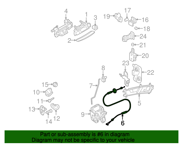 4F0-839-085-B - Door Latch Cable 2007-2011 Audi | Audi OEM Parts