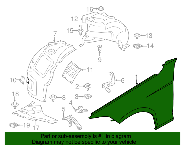 Genuine BMW 41-00-9-633-548 | Fender | FREE Shipping on Most Orders ...