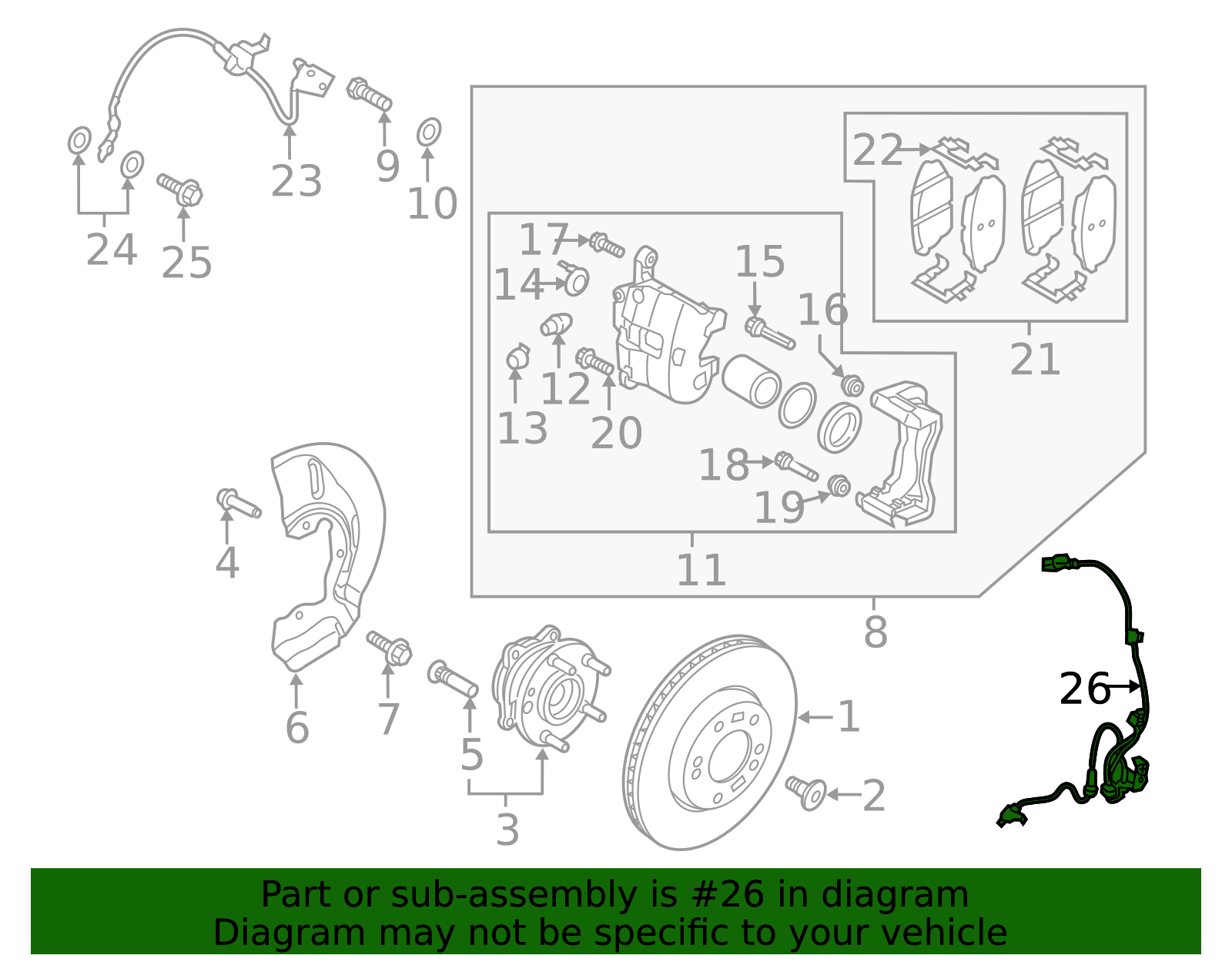2022-2025 Hyundai Tucson ABS Wheel Speed Sensor 58930-N9000 | OEM Parts ...