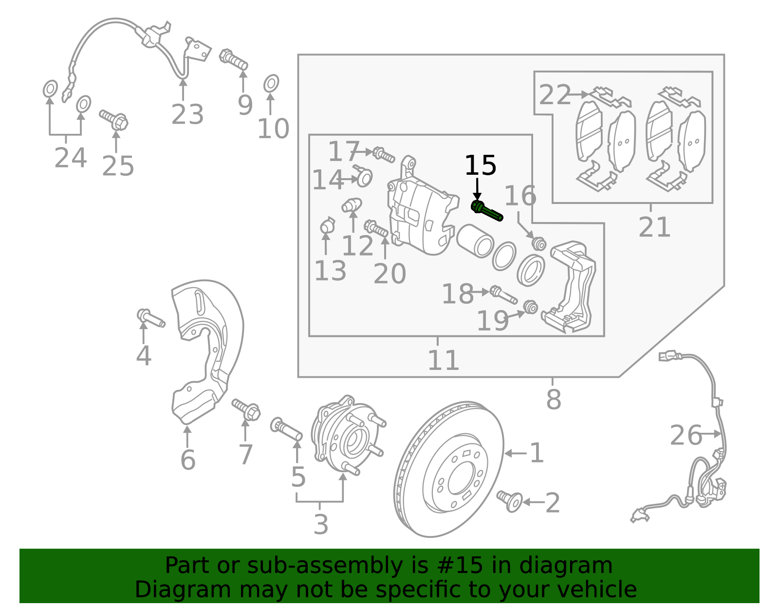 58162-1H000 - Disc Brake Caliper Pin - 2009-2021 Hyundai | World OEM ...