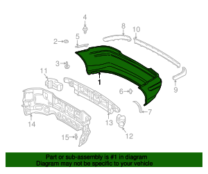 170-885-08-25 - Bumper Cover 2001-2004 Mercedes-Benz | Mercedes-Benz ...