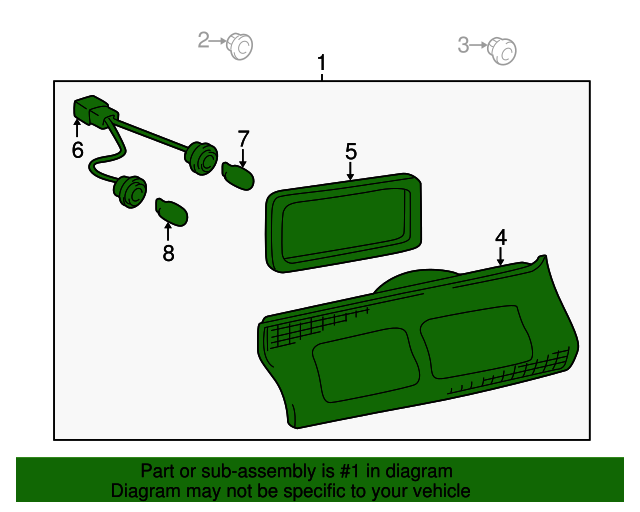 1997-1999 Toyota Camry Combo Lamp Assembly 81670-AA010 | Toyota Parts ...