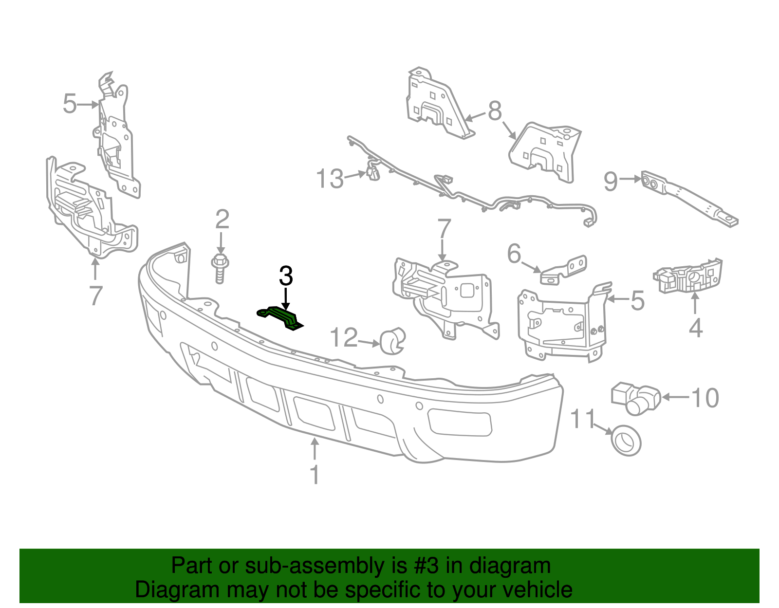2014-2015 Chevrolet Silverado 1500 Front Bumper Impact Bar Upper ...