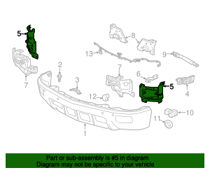 2014-2015 Chevrolet Silverado 1500 Front Passenger Side Bumper Impact ...