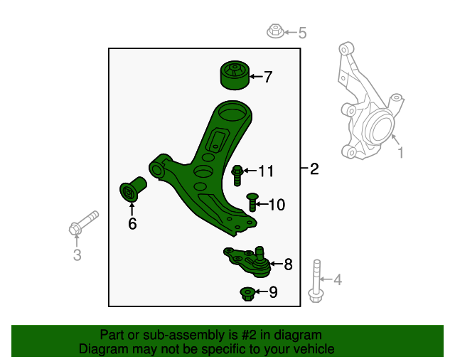 54500-B2000 - Lower Control Arm 2014-2019 Kia | Kia.Parts Store