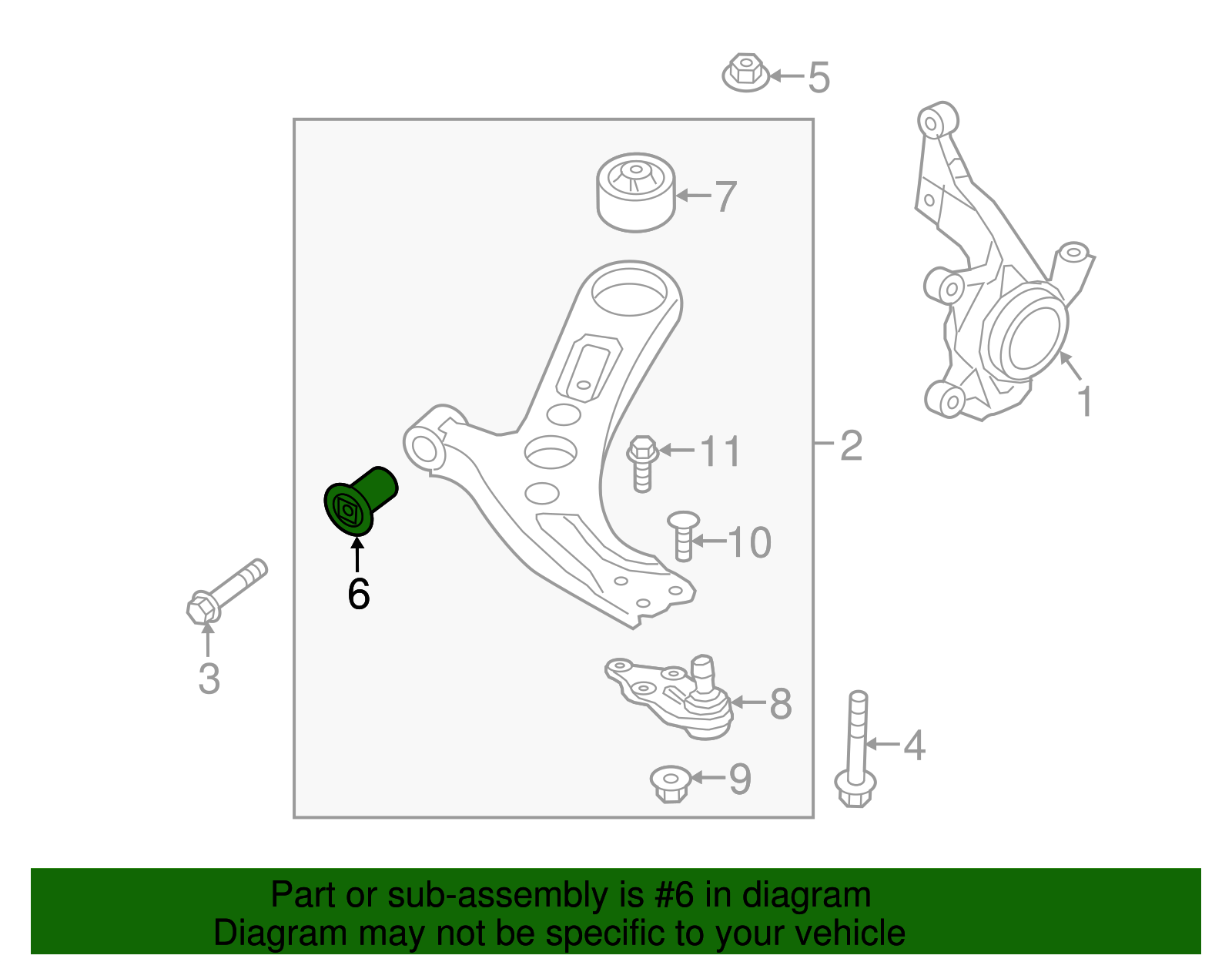 54551-A4000 - Lower Control Arm Front Bushing 2014-2021 Kia | Kia.Parts ...