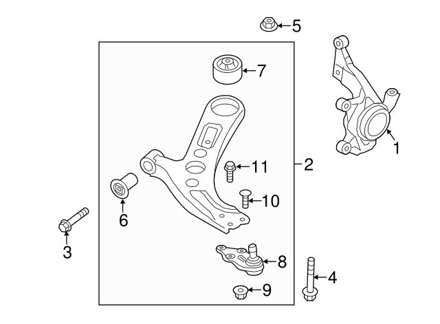 54584-B2000 - Lower Control Arm Bushing 2014-2019 Kia | Kia.Parts Store