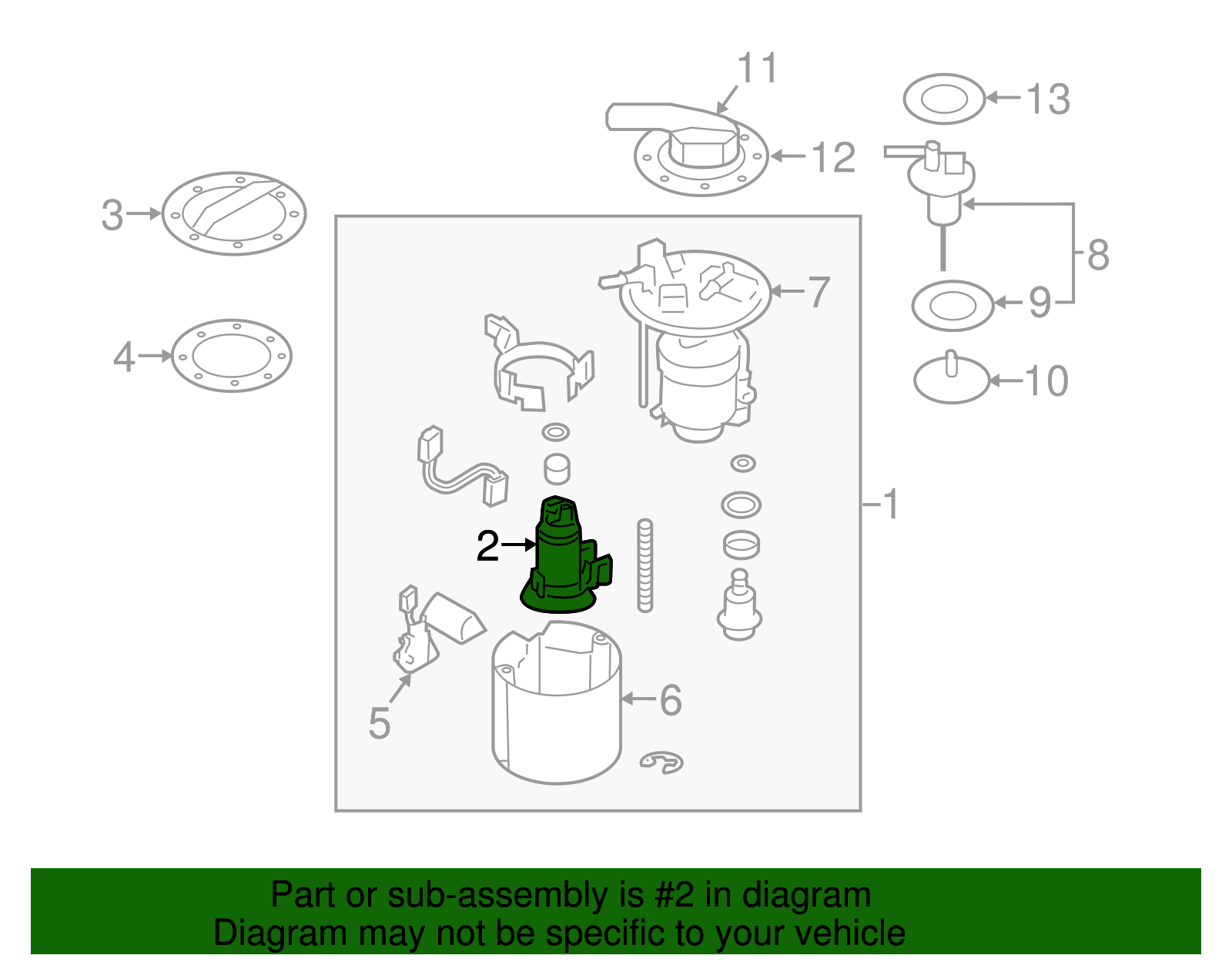 2014-2018 Subaru Forester Fuel Pump 42022SG010 | Subaru Parts Store