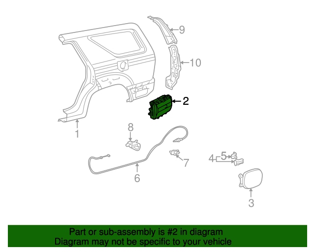 2003-2009 Toyota 4Runner Quarter Outlet Vent 62903-35020 | Toyota Parts ...