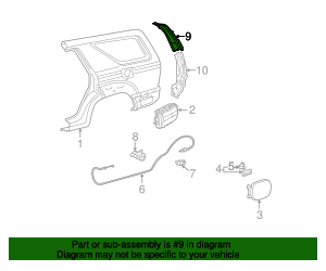 2003-2009 Toyota 4Runner Quarter Extension 61625-35020 | Toyota Parts ...