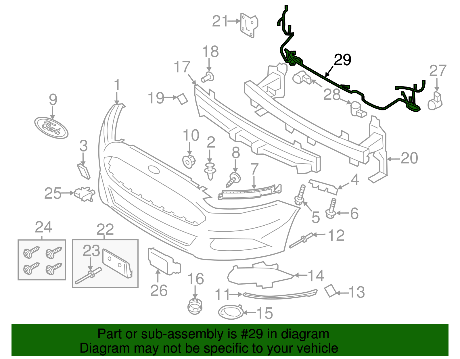 2013-2016 Ford Fusion Wire Harness DG9Z-15K867-A | OEM Parts Online