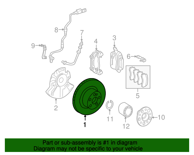 000-421-20-12-07 - Disc Brake Rotor 2008-2021 Mercedes-Benz | Mercedes ...