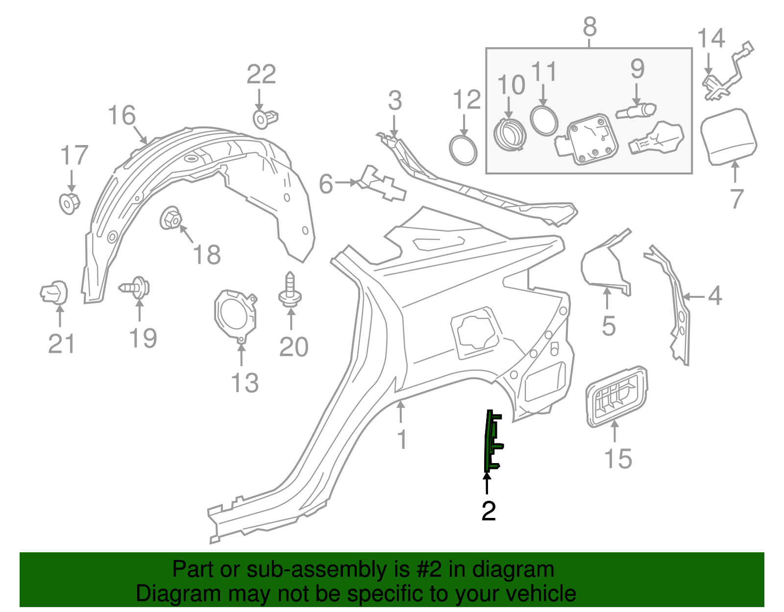 65566-48020 - Quarter Panel Insulator - 2016-2021 Lexus | My L Parts