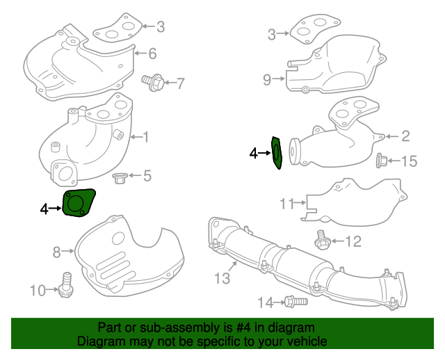 44022AA160 - Exhaust Pipe To Manifold Gasket - 1991-2021 Subaru ...
