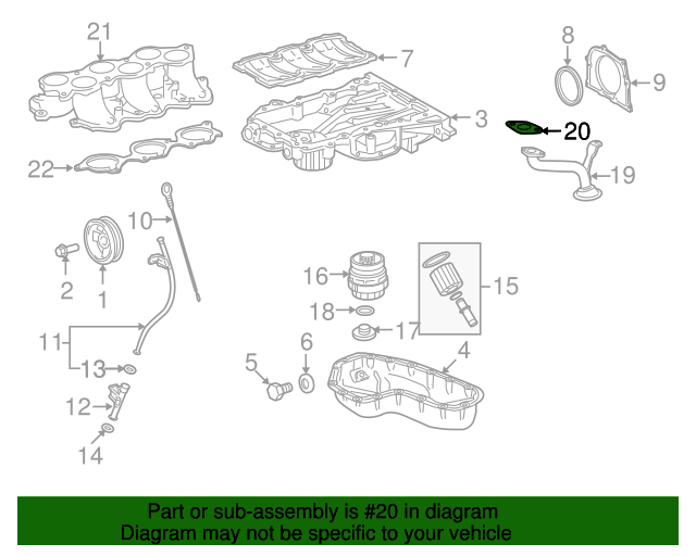 2005-2018 Toyota Engine Oil Pump Pickup Tube Gasket 15147-0P020 ...