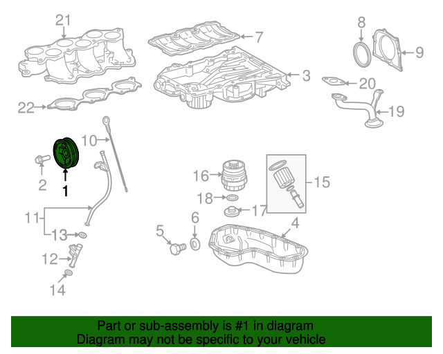 2005-2018 Toyota Crankshaft Pulley 13470-31030 | OEM Parts Online
