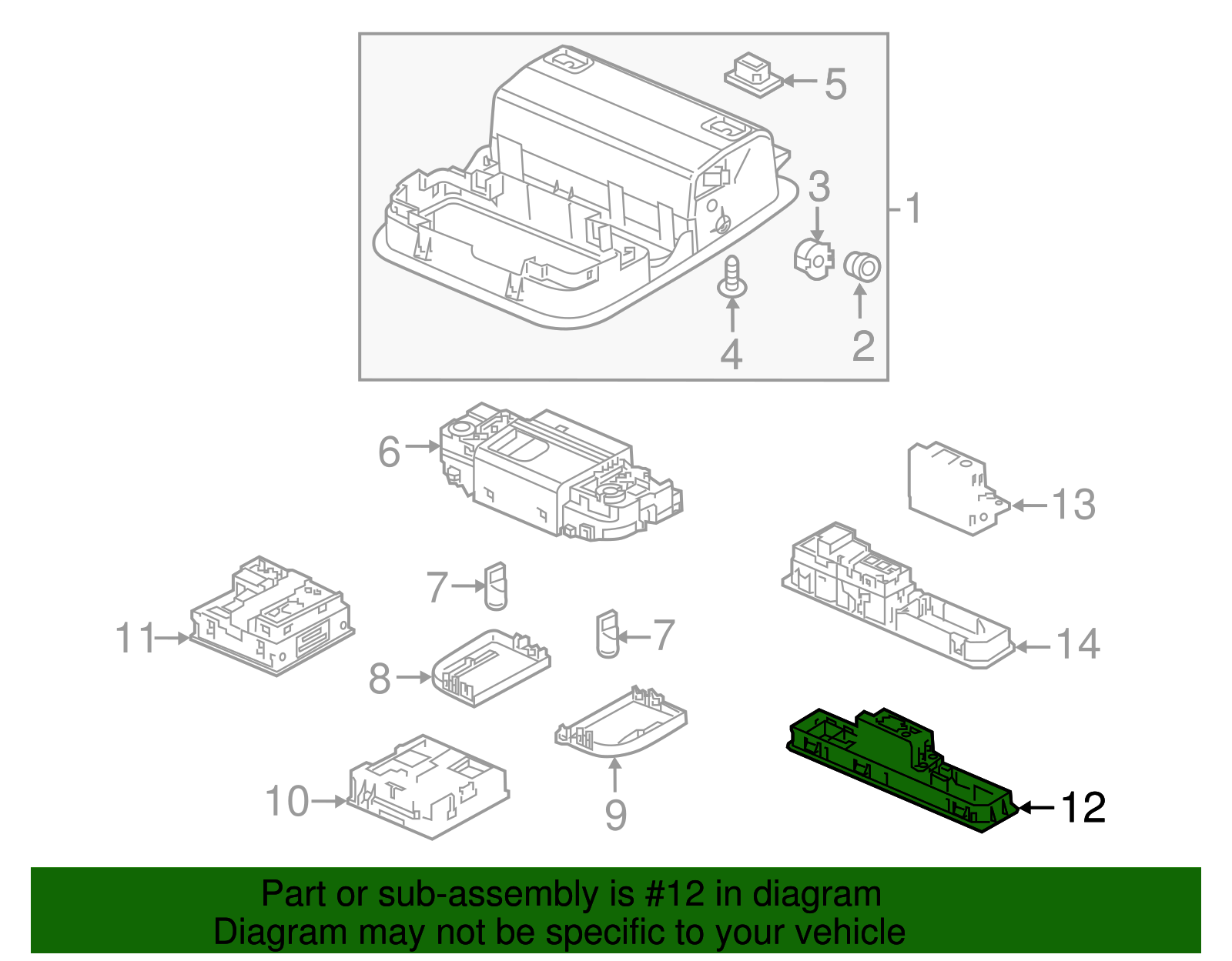 39180-TVA-A20ZA - Microphone Assembly Array *NH882L* (Platinum Gray ...