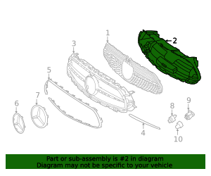 238-885-37-01-64 - Radiator Support Air Duct 2021-2023 Mercedes-Benz ...