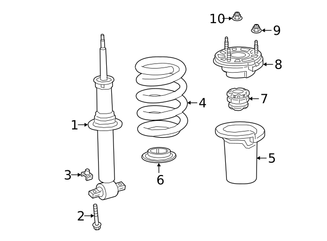 2021-2023 GM Front Shock Absorber 84844807 GM | GMPartsDirect.com