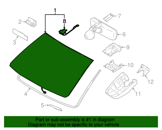 56101-6A957 - Windshield - 2018-2021 Toyota Land Cruiser | OEM Genuine ...