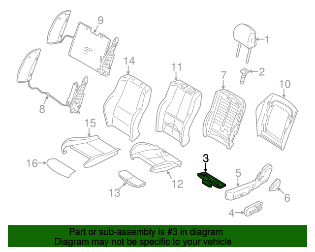 2018-2024 BMW Carrier thigh support 52-10-7-414-576 | AutoNationParts.com