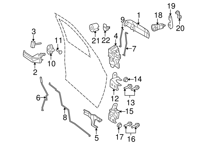 2011-2013 Ram Lock Actuator - Passenger Side (RH) 68079092AA ...