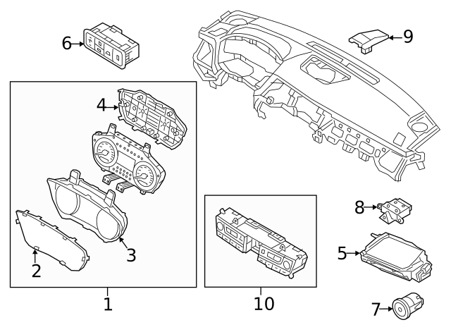2021-2023 Genesis G80 Switch Assembly Hazard 93790-T1000-VCS | OEM ...