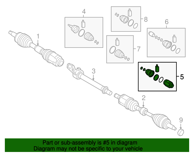 2018-2019 Hyundai Sonata Inner Cv Joint 49582-C1330 | OEM Parts Online