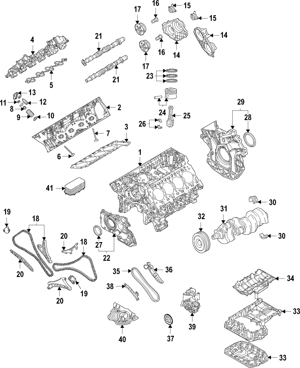 2020-2024 Audi Engine 0P2-100-031-F | Genuine Audi Part
