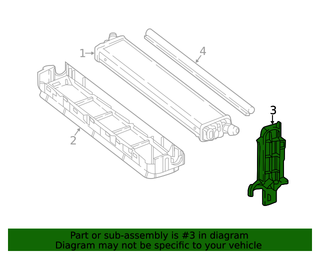 222-505-04-00 - Auxiliary Radiator Side Bracket 2018-2021 Mercedes-Benz ...