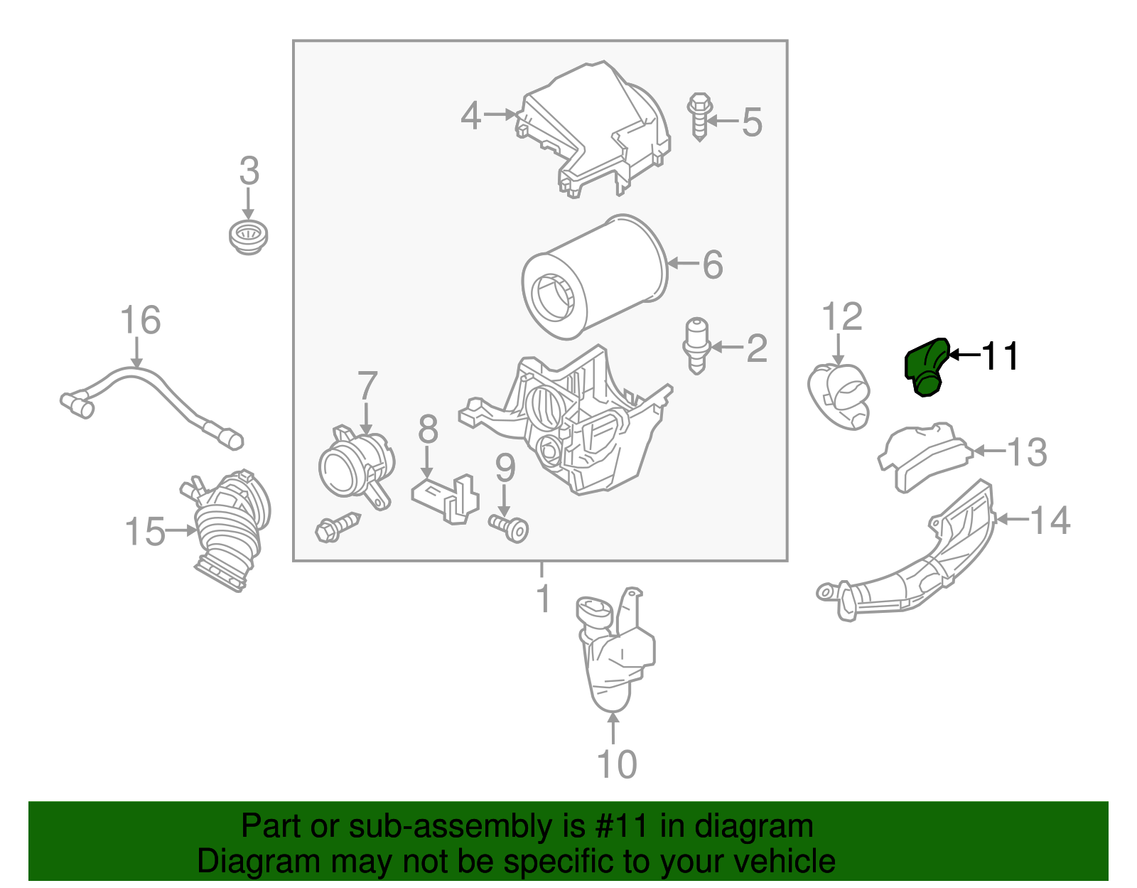 2012-2018 Ford Focus Engine Air Intake Hose CP9Z-9C675-A | TascaParts.com