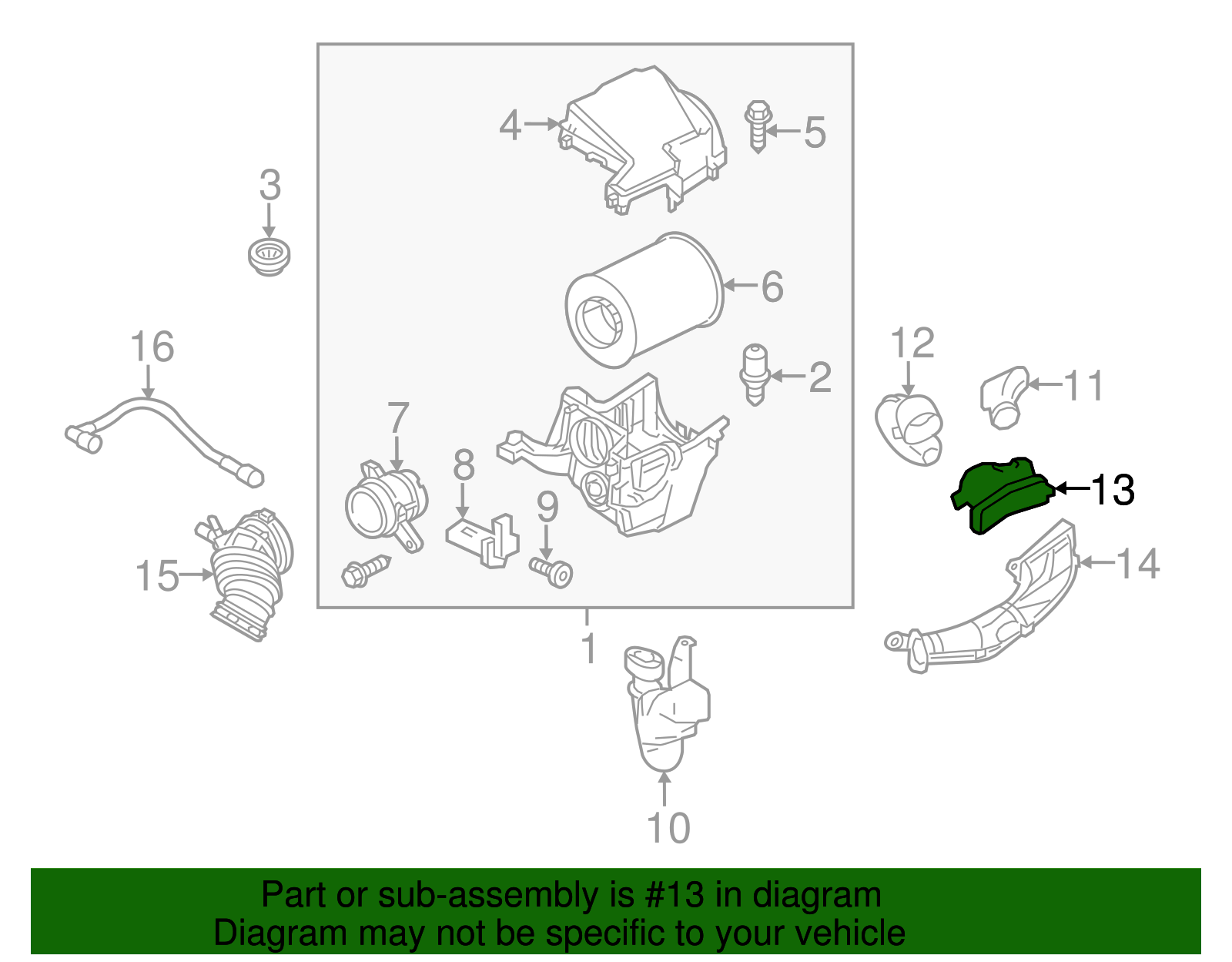 2012-2018 Ford Focus Air Inlet Tube CP9Z-9C675-C | OEM Parts Online