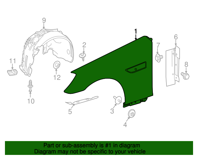 2012-2020 Mercedes-Benz Fender 172-880-01-07 | MB OEM Parts