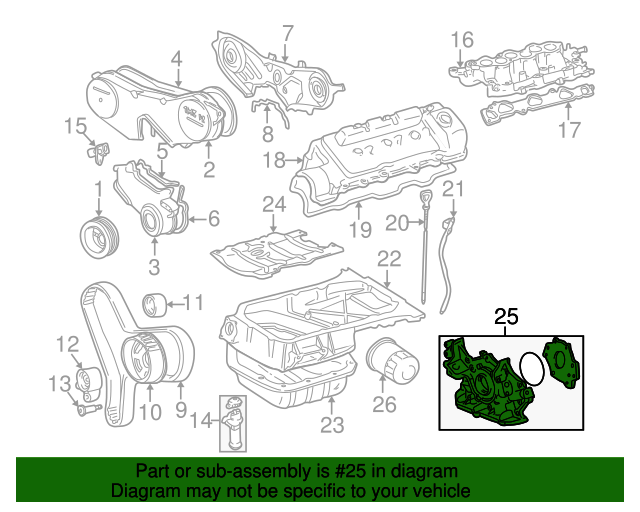 1994-2003 Toyota Oil Pump 15100-20020 | Toyota Parts Center
